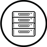 Digital PNG Illustration of Server Rack Symbol on Transparent ...