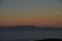 Full Moon Over Horizon During Serene Sunset - Download Free Image from ...