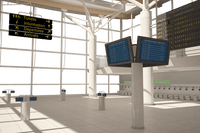 Transparent Background Digital Illustration Airport Waiting Room ...