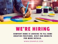 Creative Job Recruitment Ad Template with Artistic Design Elements from ...