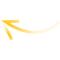 Yellow Curved Arrow on Transparent Background for Communication Concept ...