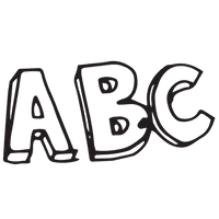 Digital png illustration of abc letters on transparent background ...