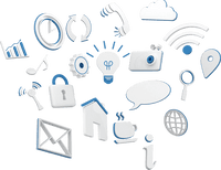 Transparent Internet Icons Representing Digital Concepts - Download ...
