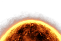 Glowing Burning Sun with Flames on Transparent Background - Download ...