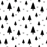Mystical Black Tree Pattern on Transparent Background - Download Free ...