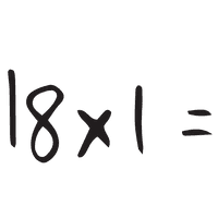 Mathematical Equation Illustrating Multiplication on Transparent ...