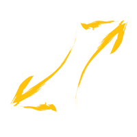 Abstract Yellow Brushstroke Arrows on Transparent Background - Download ...