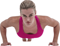Athletic Woman in Transparent Background Doing Push-Ups - Download Free ...