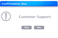 Confirmation Box Customer Support Interface with Transparent Background ...
