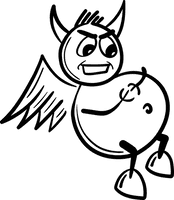 Digital PNG Illustration of Black Imp on Transparent Background Vector ...