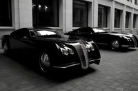 Vintage Black Luxury Cars Display Timeless Elegance Outdoors - Download ...