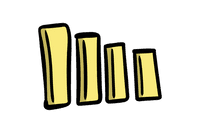 Yellow Chart Bar Graph on Transparent Background for Business Concepts ...