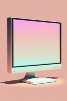 Minimalistic Computer Monitor with Gradient Screen - Download Free ...