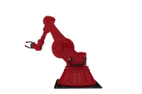 Transparent PNG Illustration of Red Robotic Arm Machine Isolated on ...