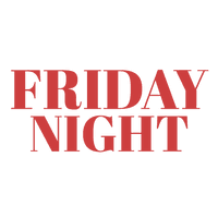Red Friday Night Text on Transparent Background for Entertainment ...