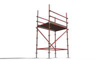 Red Metal Scaffold Frame on Transparent Background - Download Free PNG ...