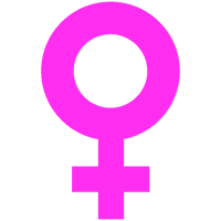 Pink Female Sign on Transparent Background for Feminine Designs ...