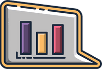 Digital Illustration of Column Chart on Transparent Background ...