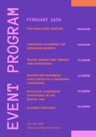 Modern Event Program Schedule Template - Download Free Template from ...