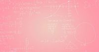 Mathematical Formulas and Graph Images on Pink Background for Learning ...
