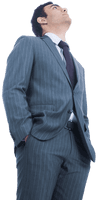 Confident Biracial Businessman Looking Up Transparent PNG - Download ...