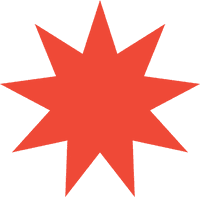 Red Eight-Point Christmas Star on Transparent Background - Download ...