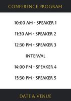 Conference Program Schedule with Timings and Speakers - Download Free ...