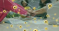 Diverse Team Shows Unity with Hands Stacked at Workspace - Download ...