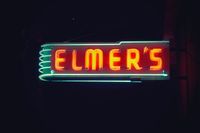 Vintage Neon Sign for Elmer's Diner from Pikwizard