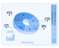 Digital Diagram and Data Visualization on Transparent Background ...
