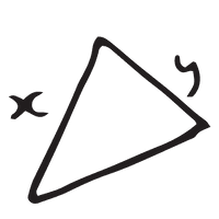 Geometric Transparent Triangle Icon with Shapes in Black - Download ...