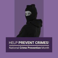 Help Prevent Crimes: National Crime Prevention Month Awareness Poster ...