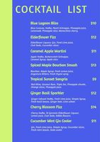 Vibrant Cocktail Menu with Colorful Drink Options - Download Free ...