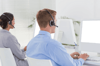 Transparent Background Call Center Team at Desktops - Download Free PNG ...