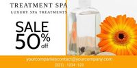 Spa Sale Flyer Featuring Orange Flower and Essential Oils - Download ...