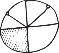 Transparent Hand-Drawn Line Art Pie Chart with Sections - Download Free ...