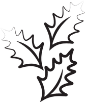Transparent Leaf Outline Illustration with Three Black Leaves ...