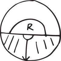 Transparent Radial Symbol With Letter R Inside Circular Shape ...