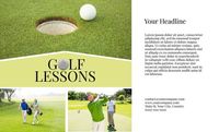 Golf Lessons Advertisement Template Featuring Players on Course ...