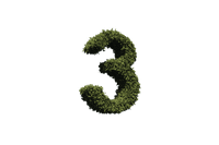 Number 3 Made of Leaves Transparent Background Illustration - Download ...