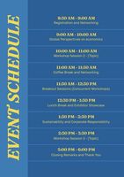 Event Schedule Template for Conferences with Detailed Timeline ...