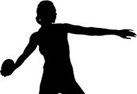 Female Discus Thrower Silhouette on Transparent Background - Download ...