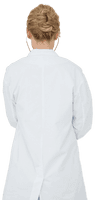 Caucasian Female Doctor on Transparent Background, Back View - Download ...