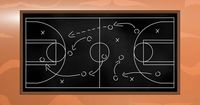 Basketball Play Strategy Layout on Chalkboard - Download Free Image ...
