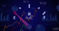 Virtual Visualization of Fuel Gauge with Financial Data Charts ...