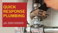Effective Plumbing Service Advertisement Featuring Wrench and Pipe ...