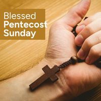 Close-up of Hand Holding Rosary Beads on Pentecost Sunday from Pikwizard