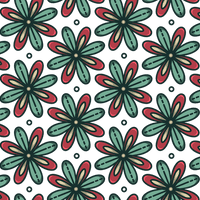 Seamless Flower Pattern on Transparent Background Isolated Vector ...