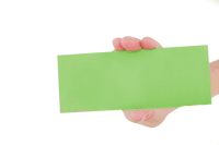 Hand Holding Green Card Vector with Copy Space, Transparent Background ...