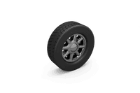 Realistic Black Wheel with Tire on Transparent Background - Download ...